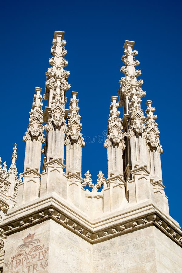 A pair of church spires editorial photography. Image of alhambra ...