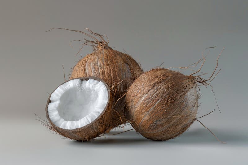 A Pair of Coconuts Sitting on a Table, Possibly Used As Decorative ...