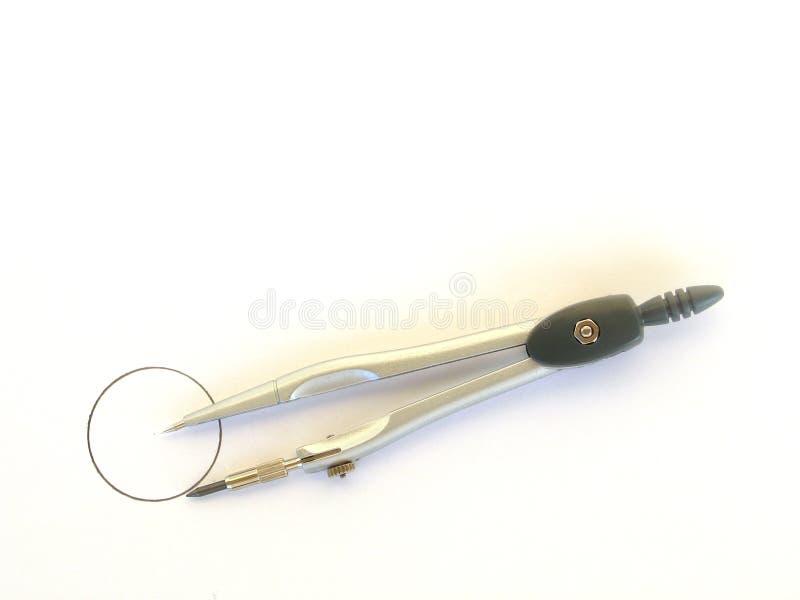 A Pair of Compasses and a Circle Stock Image - Image of center, circle ...