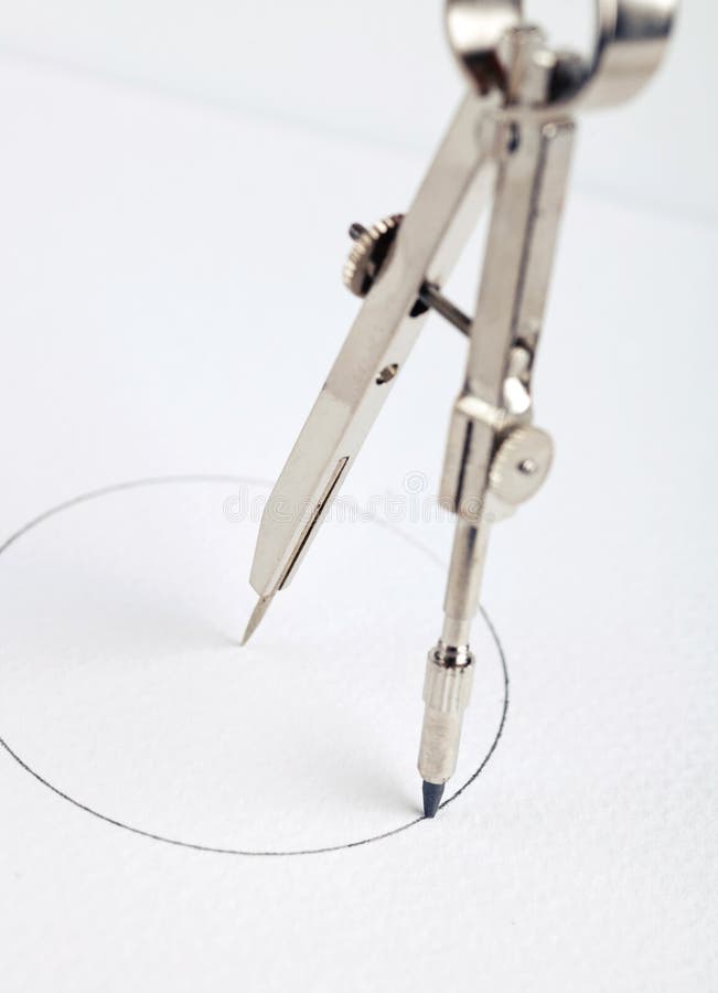 Pair of Compasses Drawing Circle Stock Image - Image of geometry ...