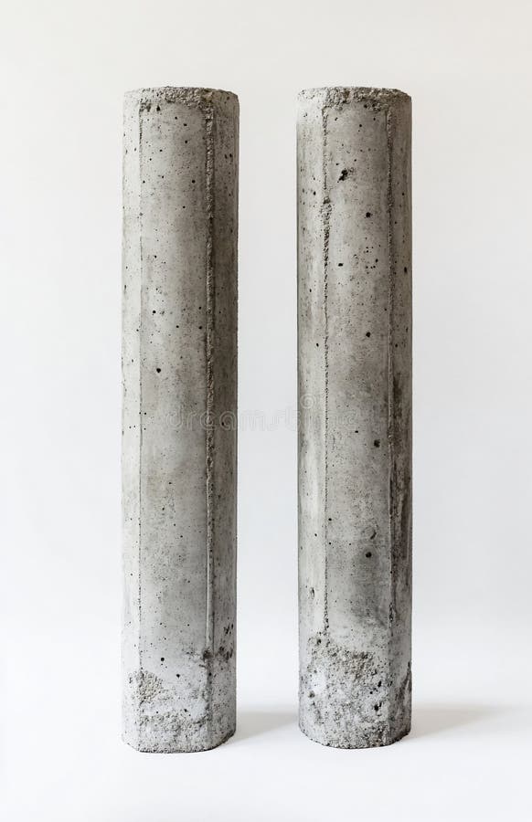 Pair of Concrete Cylindrical Vases Modern Home Decor High Quality Image Stock Illustration ...