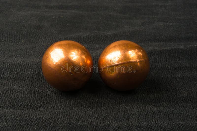 Pair of Copper Chinese Balls Baoding Stock Image - Image of metal ...
