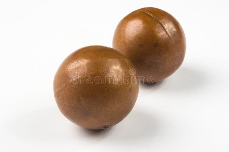Pair of Copper Chinese Balls Baoding Stock Photo - Image of recovery ...