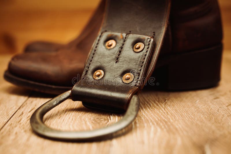 Pair of Cowboy Boots and Belt Stock Photo - Image of culture, boots ...