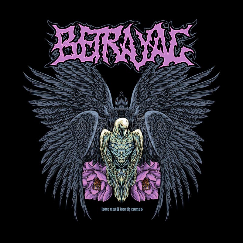 Raven Couple with Text Illustration Stock Vector - Illustration of ...