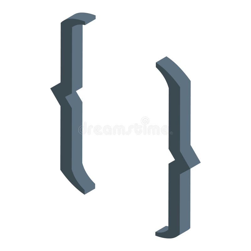 Curly Brackets Punctuation Mark Stock Vector - Illustration of ...