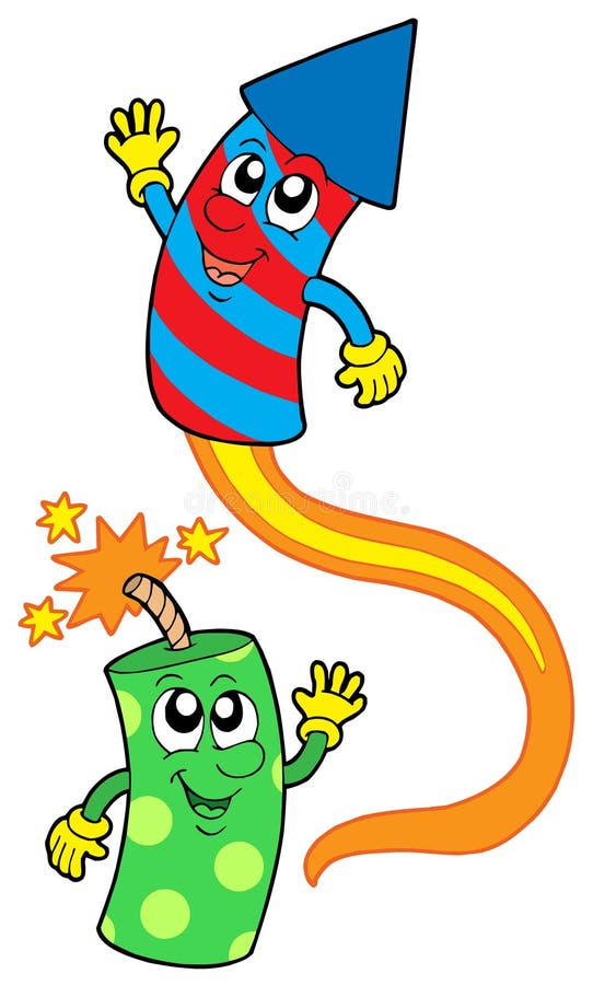 Cartoon fireworks theme 1 stock vector. Illustration of glow - 22341778