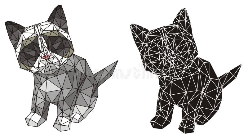 Pair of 3d cats stock illustration. Illustration of nature - 174539391