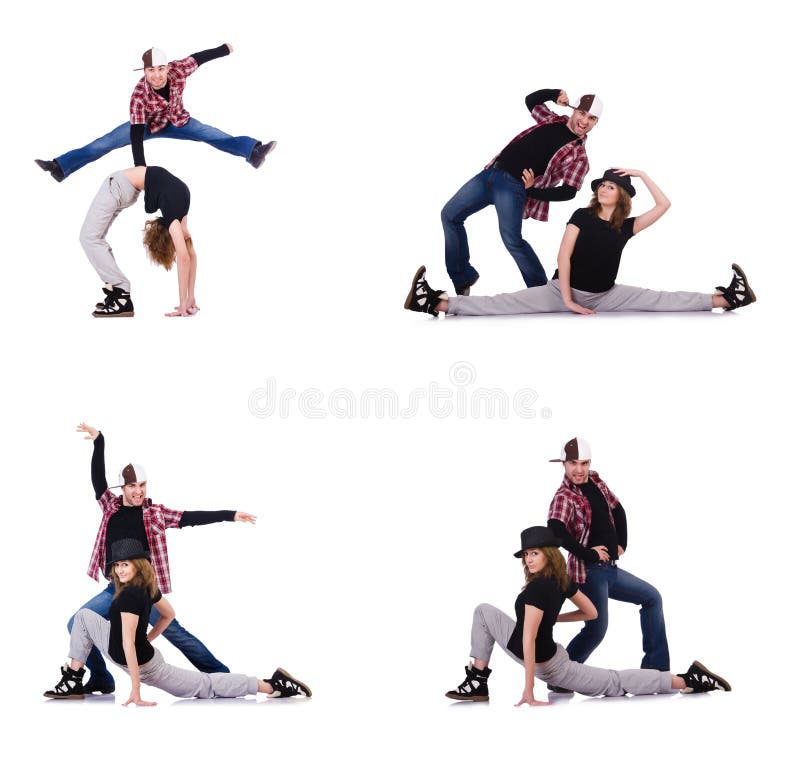 The Pair of Dancers Dancing Modern Dances Stock Image - Image of ...