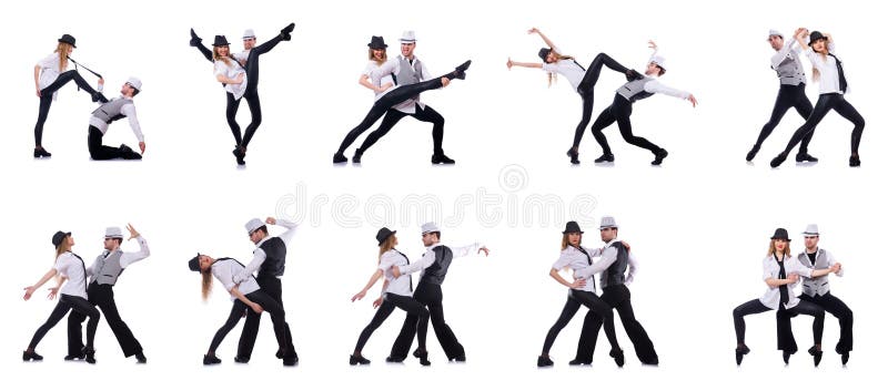 The Pair of Dancers Dancing Modern Dances Stock Image - Image of female ...