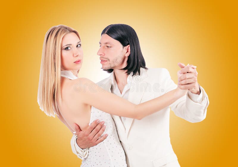 Pair Dancing Dances Against the Gradient Stock Photo - Image of design ...