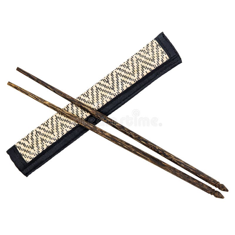 A Pair of Decorative Wooden Chopsticks Stock Image - Image of ...