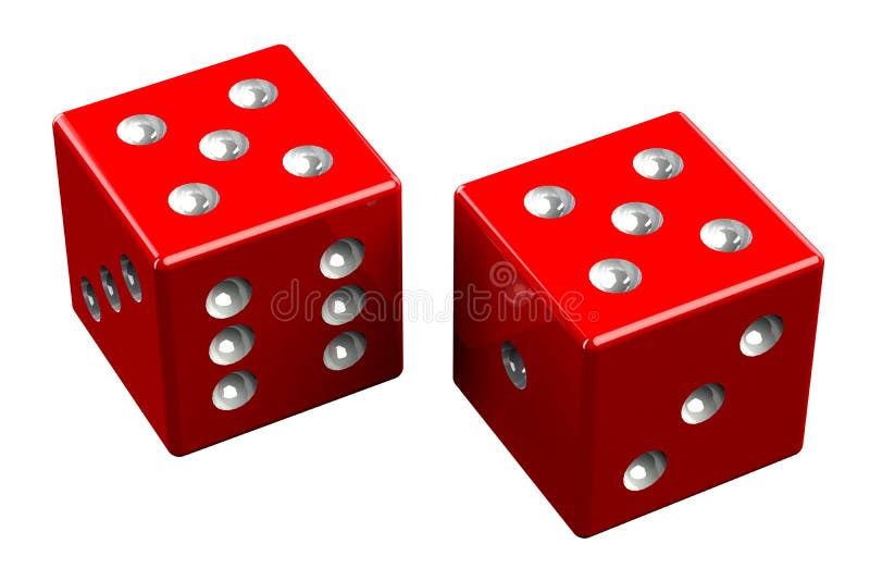 Pair of dice - Hard Ten stock illustration. Illustration of luck - 66713988