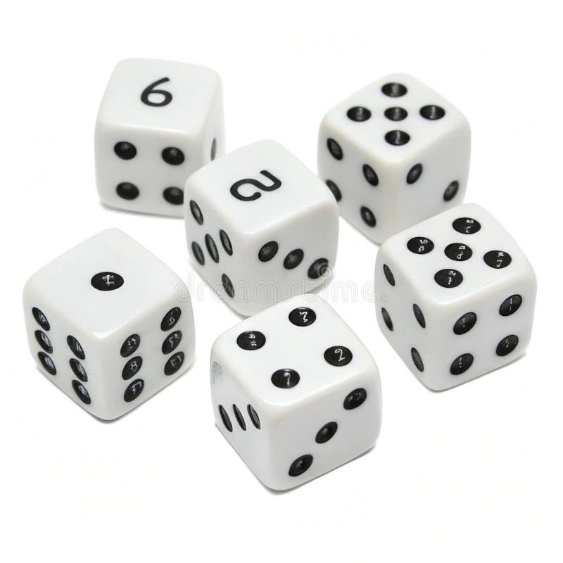 Dice Isolated on White Background Stock Illustration - Illustration of ...