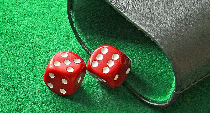 Pair Dice Shaker Six Five Gaming Game Board Backgammon Stock Photo ...