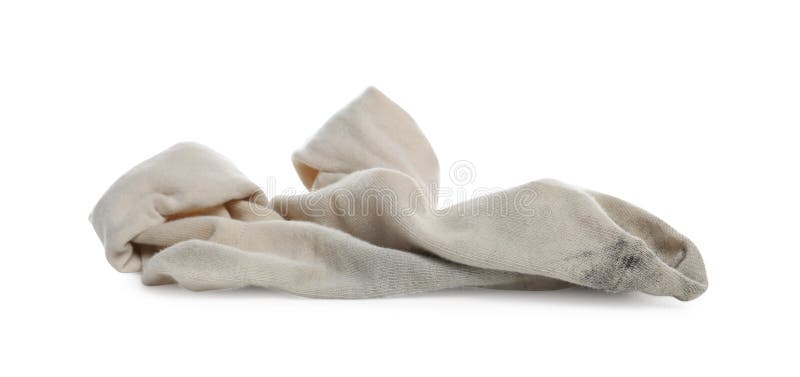 Pair of Dirty Socks on White Background Stock Photo - Image of textile ...