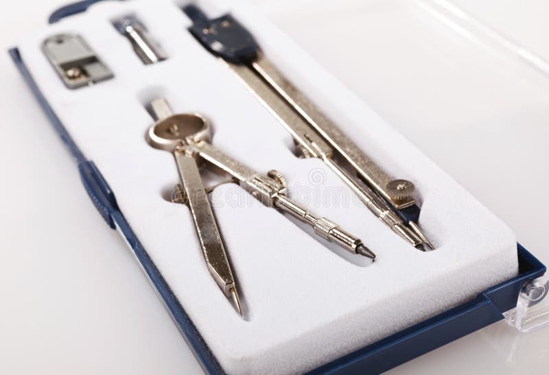 Pair of Compasses Drawing Circle Stock Image - Image of geometry ...