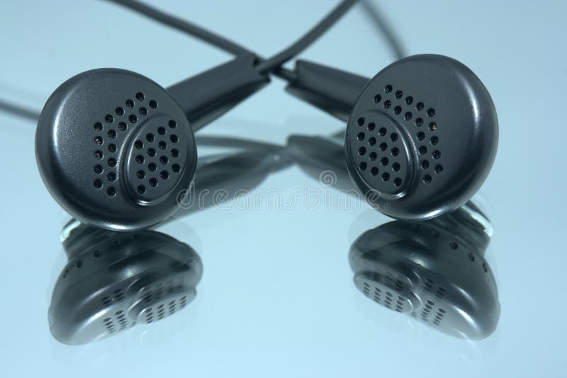 Pair of earphones stock image. Image of earphones, deaf - 5399757