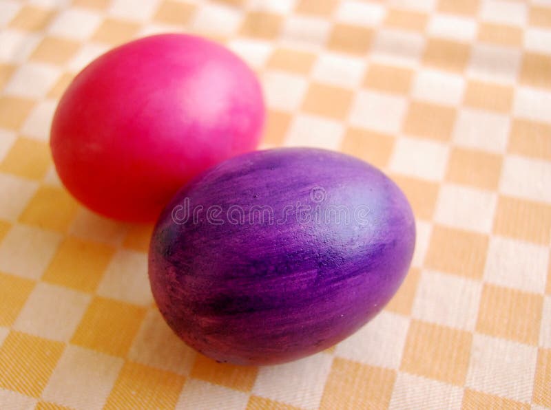 A pair of Easter eggs stock photo. Image of april, eggs - 131926774