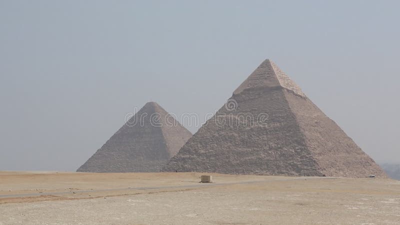 Pair of Egyptian Pyramids Standing Side by Side Stock Video - Video of ...
