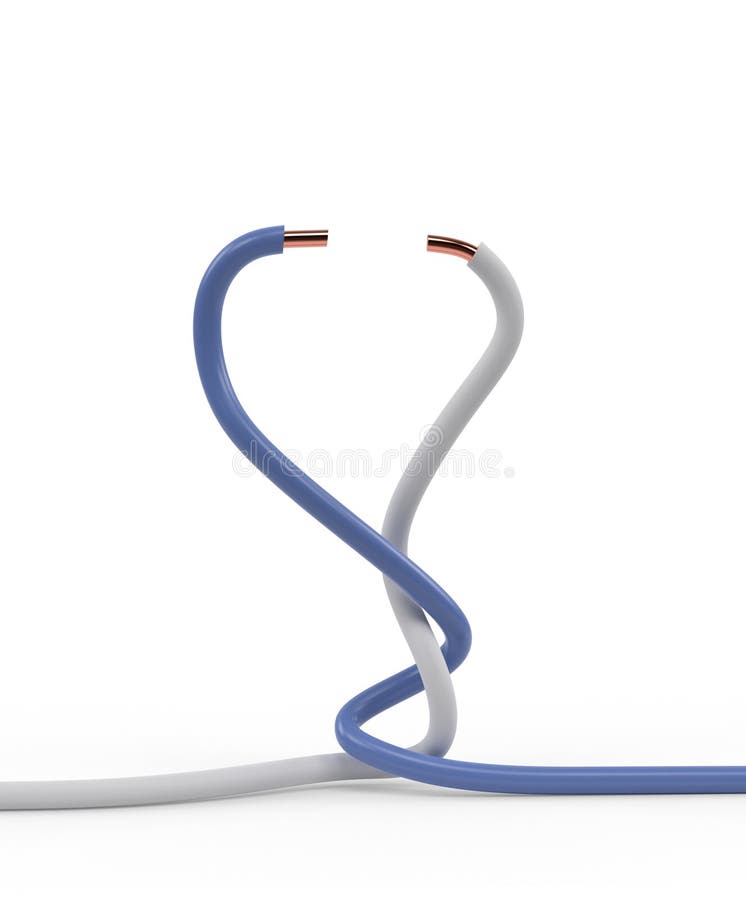 Twisted-pair Cable With Symbols. Foil Shielded Cable Stock Vector ...