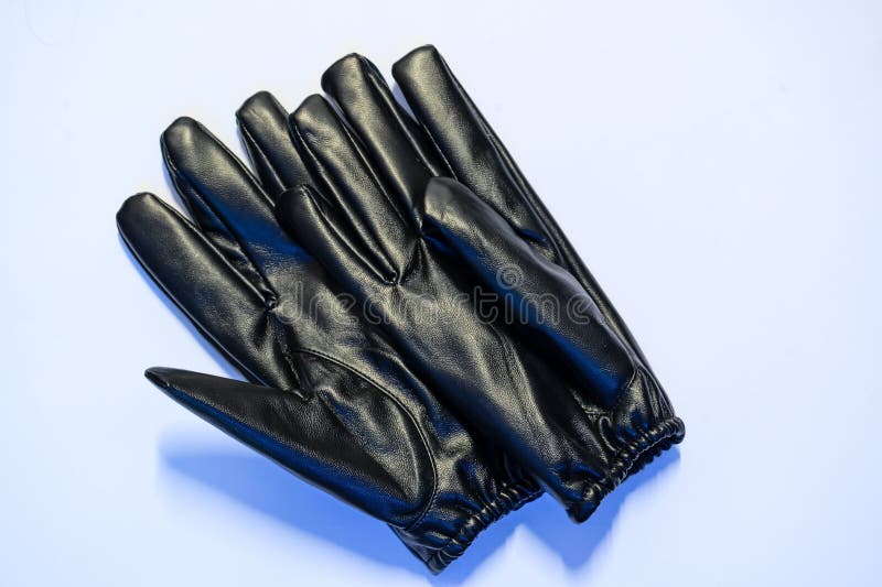 Sleek Black Leather Glove Isolated White Background Stock Photos - Free ...