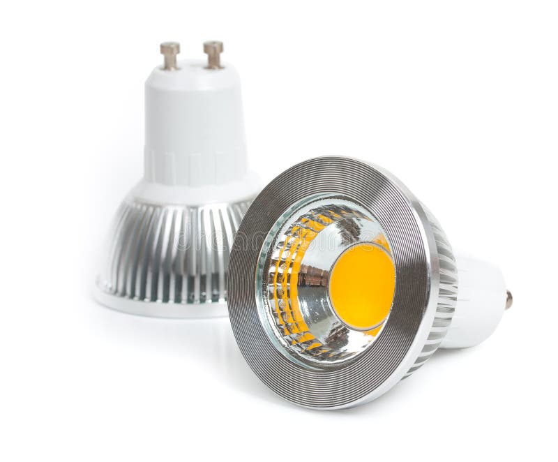 Pair of Energy Saving LED Light-emitting Diode Bulbs, with Socket Type ...