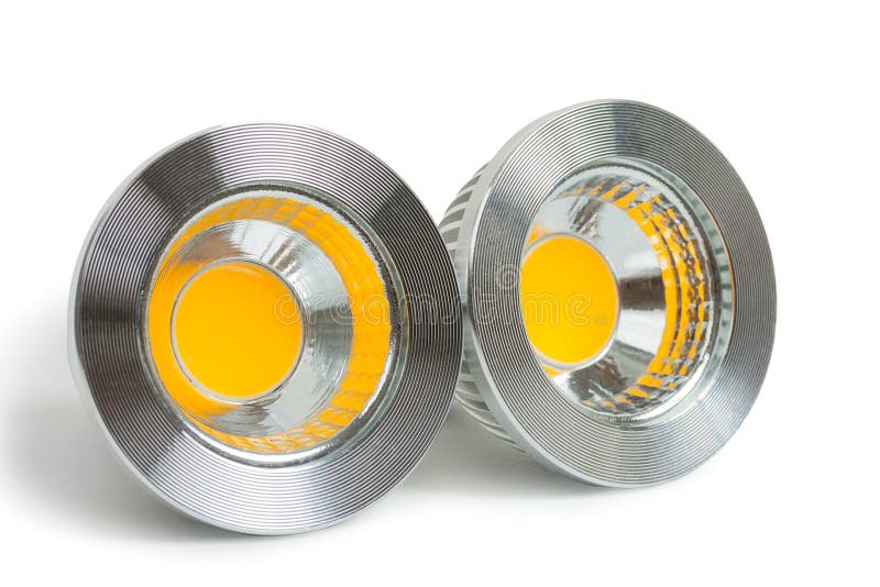 Pair of Energy Saving LED Light-emitting Diode Bulbs, with Socket Type ...