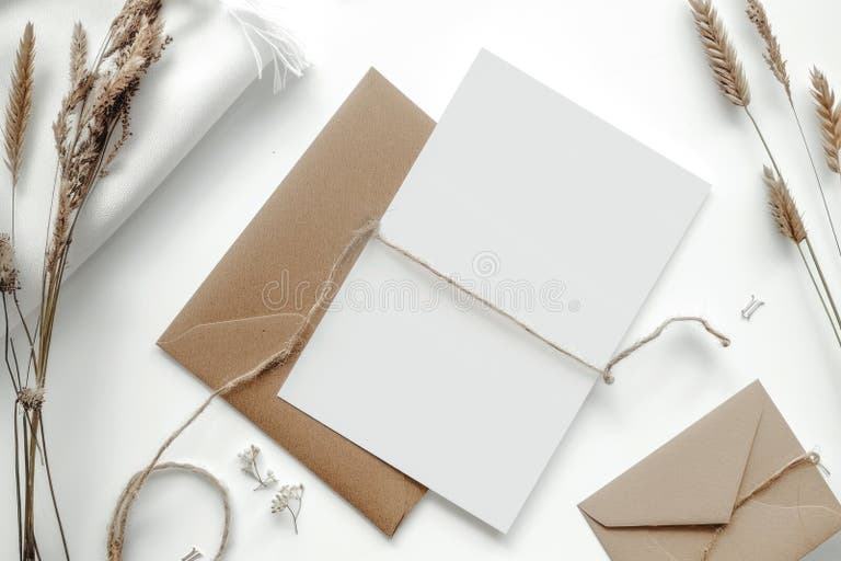 A Pair of Envelopes Sitting on a Table, Ready for Correspondence Stock ...