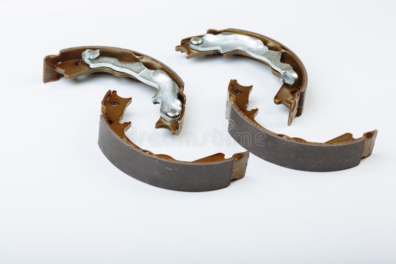 Pair of Expanding Internal Brake Shoes Isolated on White Background ...