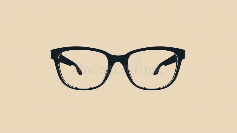 A Pair of Fashionable Eyeglasses is Showcased Against a Solid, Neutral ...