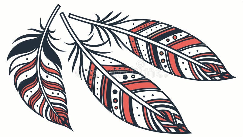 Pair of Feathers Vector, Symmetrical and Balanced Design Element ...