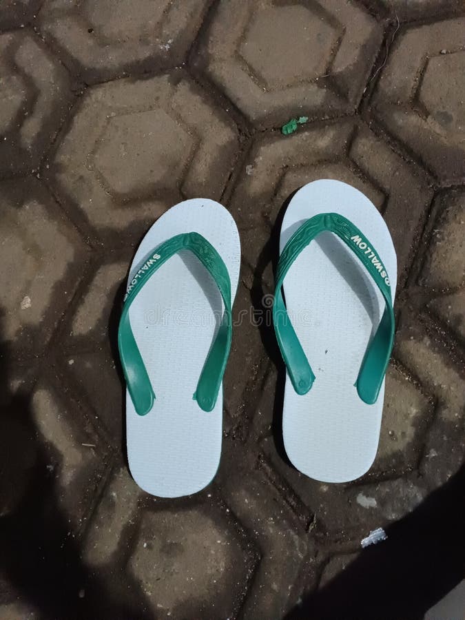 Flip Flops in the Colors of the National Football Team in the Center of ...