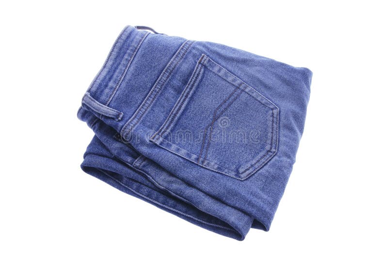 Pair Of Folded Denim Jeans Stock Photography - Image: 8501802