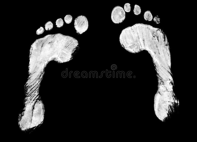 Black ink footprint stock photo. Image of impression, foot - 2597226