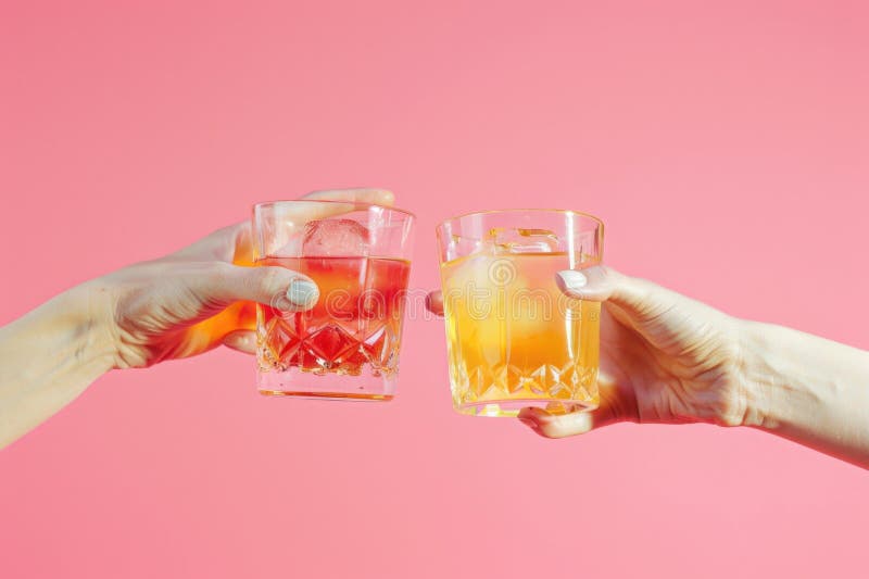 A Pair of Friends or Colleagues Sharing Beverages Stock Image - Image ...