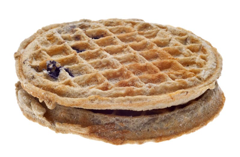 Pair of Frozen Blueberry Whole Grain Waffles Stock Photo - Image of ...