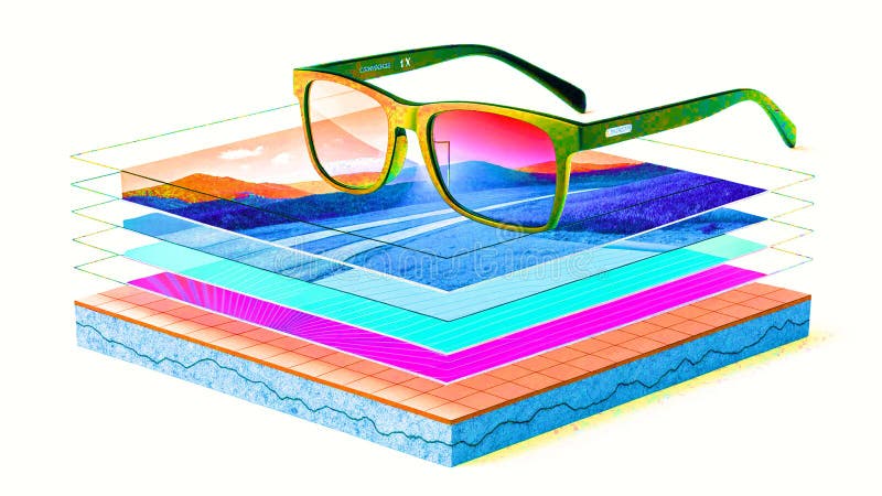 Problem Separated into Augmented Reality Layers Stock Illustration ...