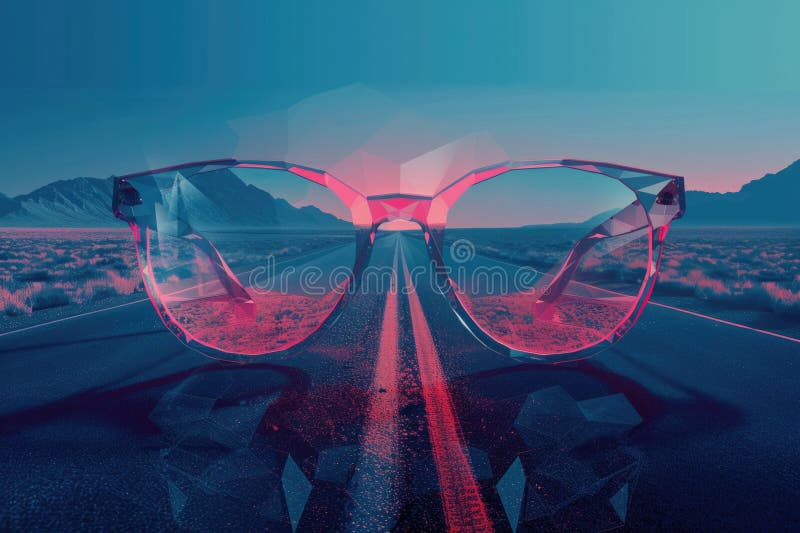 A Pair of Glasses Left on the Side of a Road. Suitable for Various ...