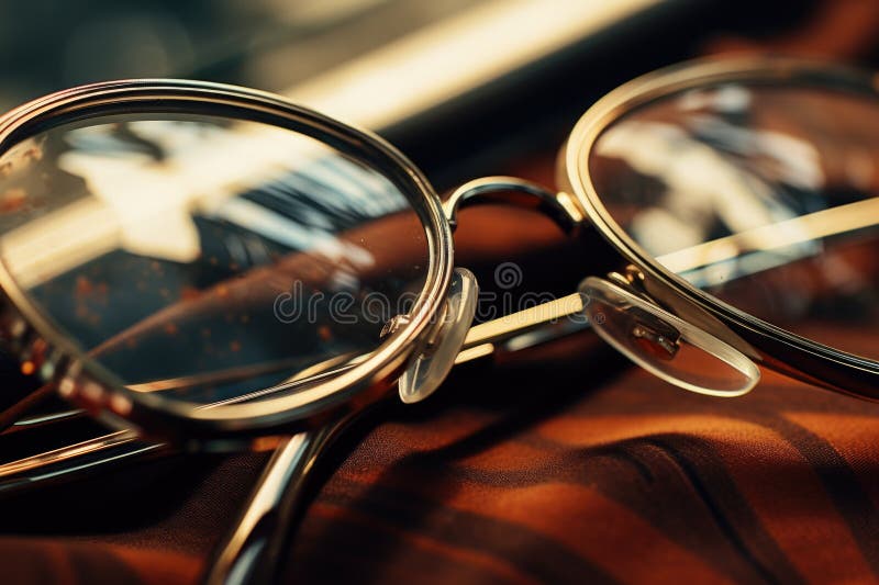 A Pair of Glasses Resting on Top of a Cloth. Ideal for Illustrating ...