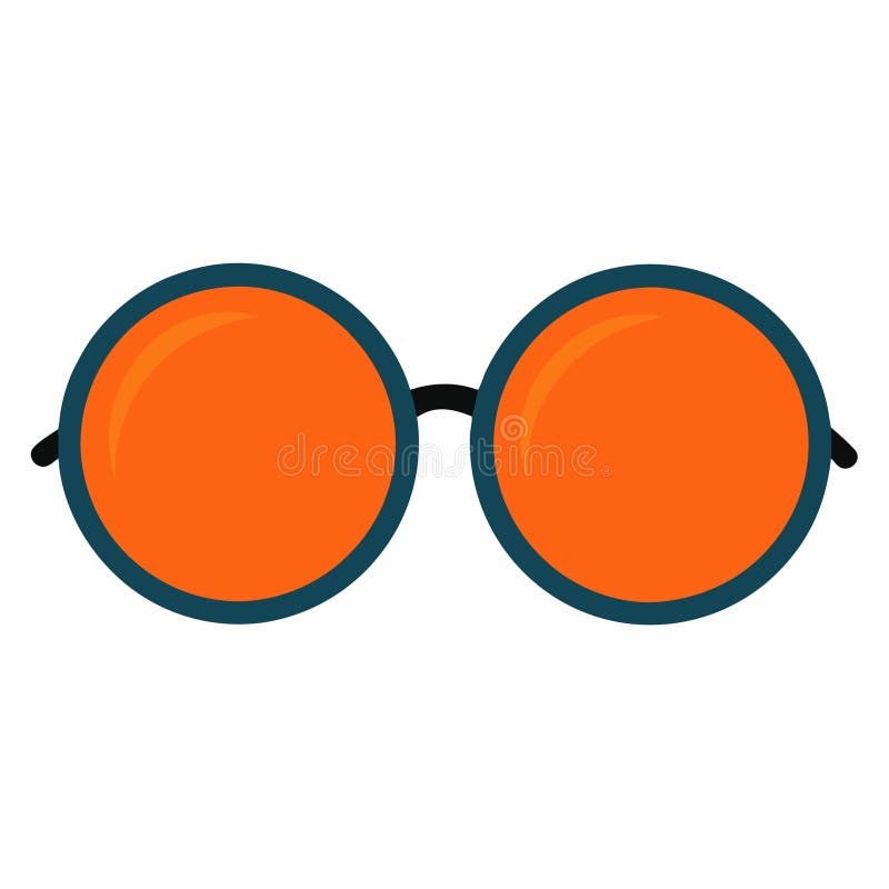 Round glasses vector stock vector. Illustration of pair - 352275583