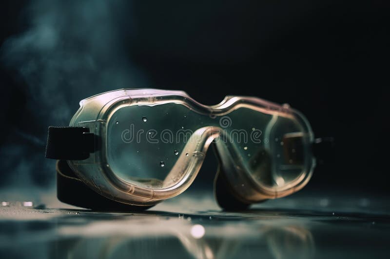 A Pair of Goggles Sitting on Top of a Table Stock Illustration ...