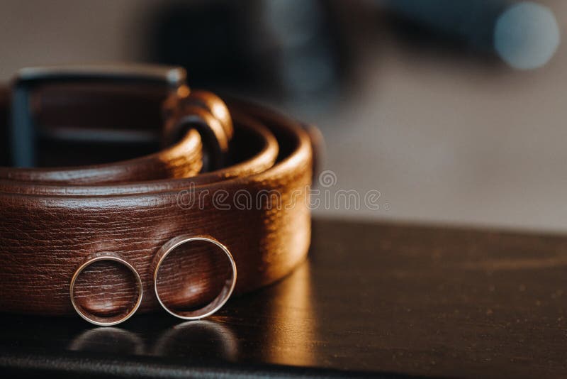 A Pair of Gold Wedding Rings.Two Wedding Rings Stock Photo - Image of ...