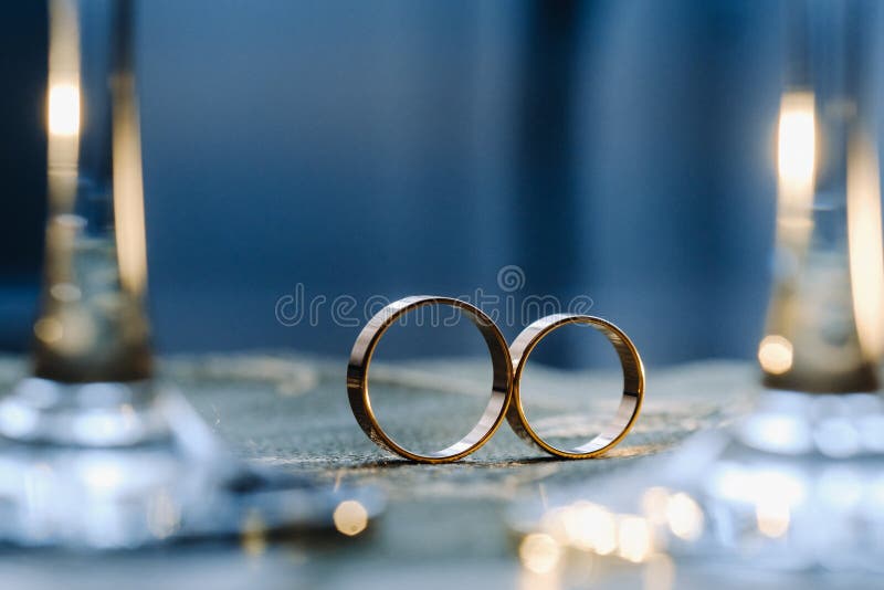 A Pair of Gold Wedding Rings.Two Wedding Rings Stock Photo - Image of ...