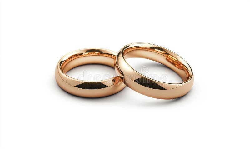 A Pair of Golden Wedding Rings Cut Out. Based on an Image Stock Image ...