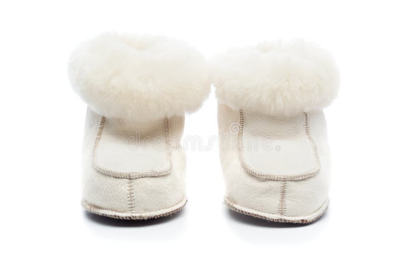 Pair of Handcrafted Leather Shoes with Wool Lining Stock Photo - Image ...