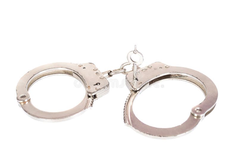 Pair of Handcuffs on Briefcase with 911 on Lock Stock Photo - Image of ...