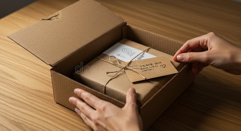 Packing Order Lovingly To Send Generated by AI Stock Image - Image of ...