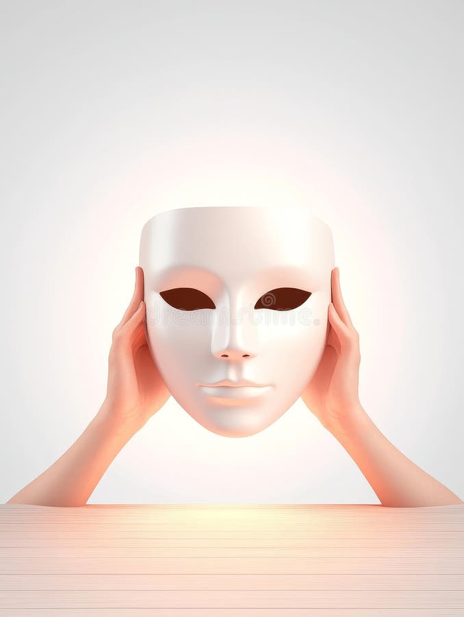 Hands Holding a Blank White Mask a Pair of Hands Gently Cradles a ...