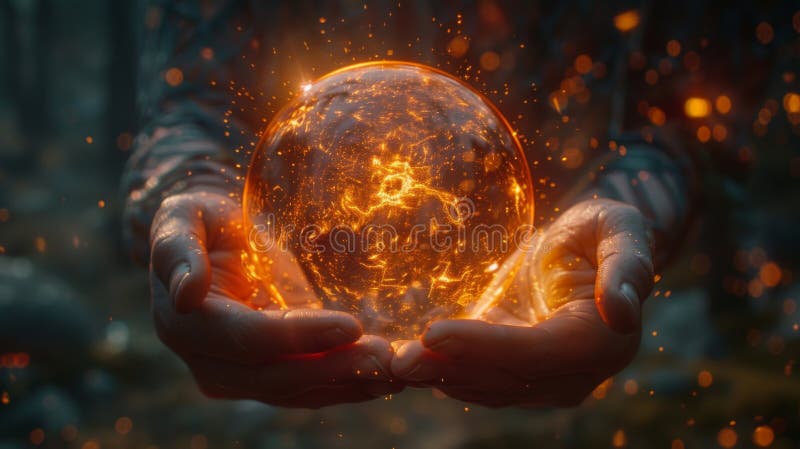 A Pair of Hands Hold a Glowing Orb Representing the Balance between ...